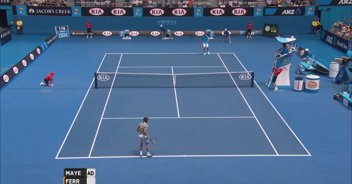 Pobiralec ustavi teniško žogico z obrazom - Športi - Aktivni.si